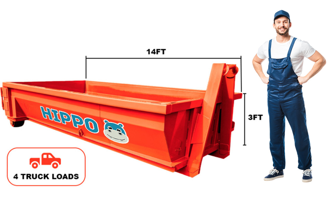 Hippo Dumpster Rental Boston MA | 10 Yard Dumpster Rental